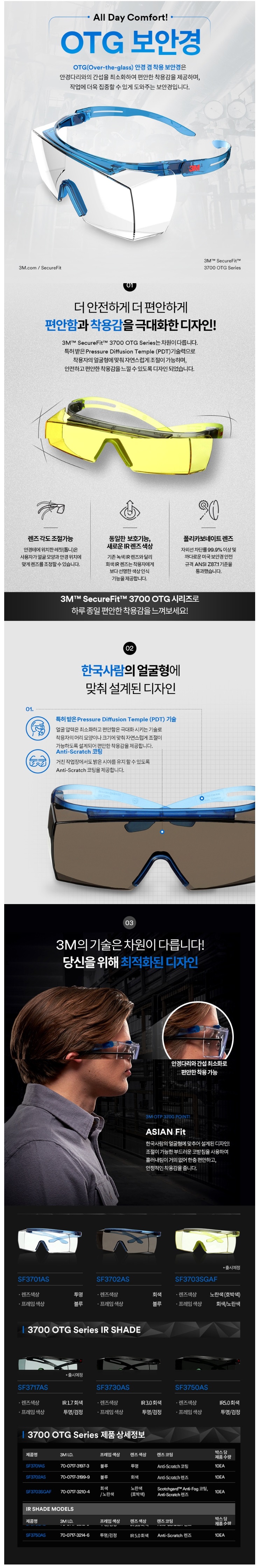 [3M] 보안경 SF3717AS IR1.7